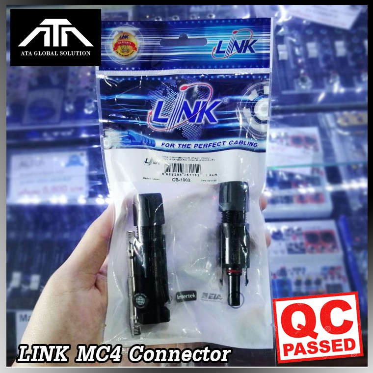 MC4 LINK ขั้วต่อสายไฟโซล่าเซลล์ MC4 CB-1002 connector MC4 สำเร็จรูป ...