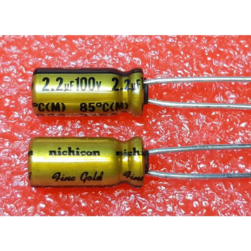 Nichicon FG (Fine Gold) 2.2uf 100v capacitor ตัวเก็บประจุ คาปาซิเตอร์ ...