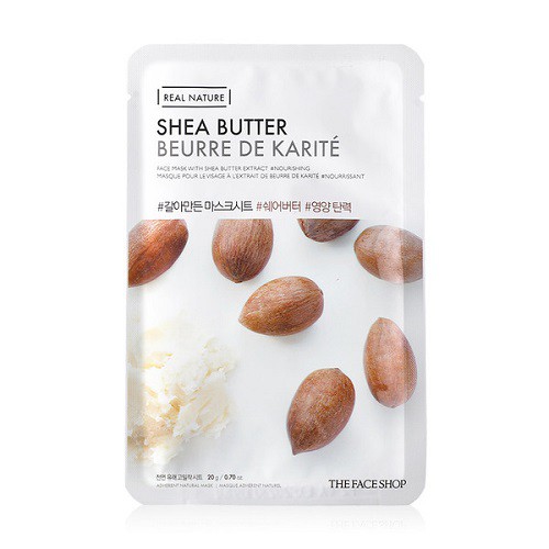 THE FACE SHOP REAL NATURE SHEA BUTTER FACE MASK | Shopee Thailand
