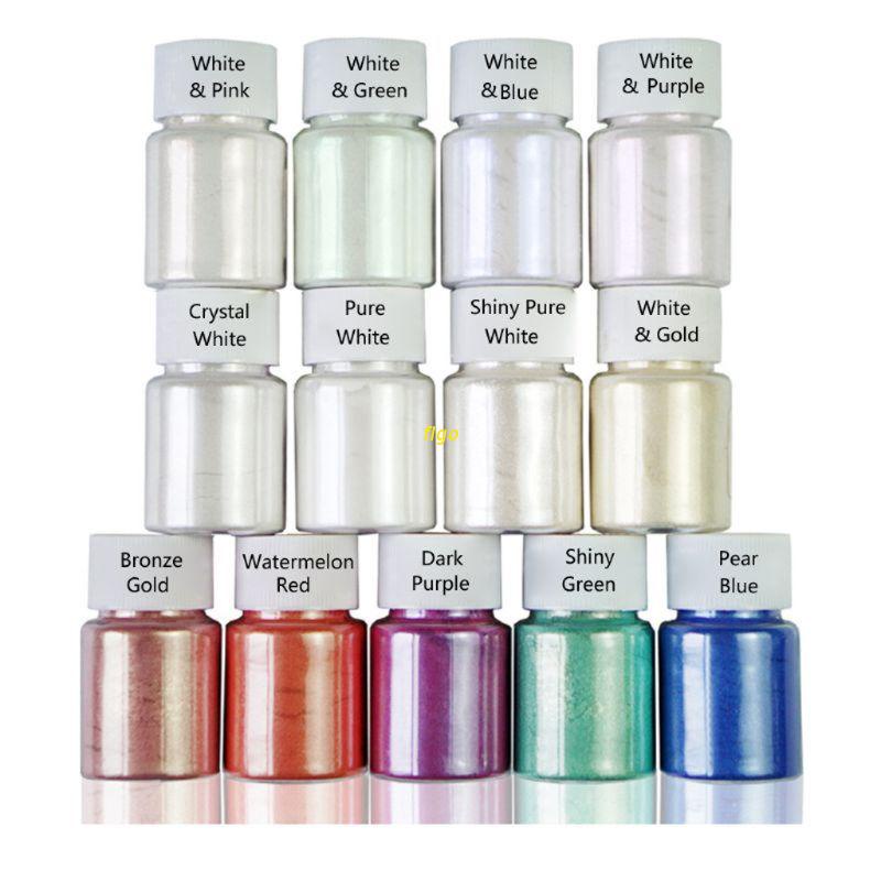 flgo 13 Colors Aurora Resin Powder Mica Pearlescent Pigments Kit ...