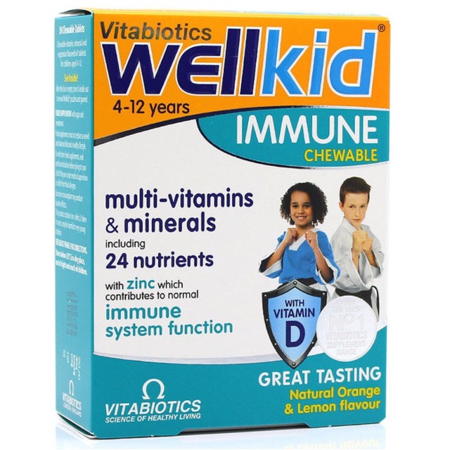 SALE! วิตามินเด็กโต/ป่วยน้อยลง/เจริญอาหาร Wellkid Immune Chewable ...