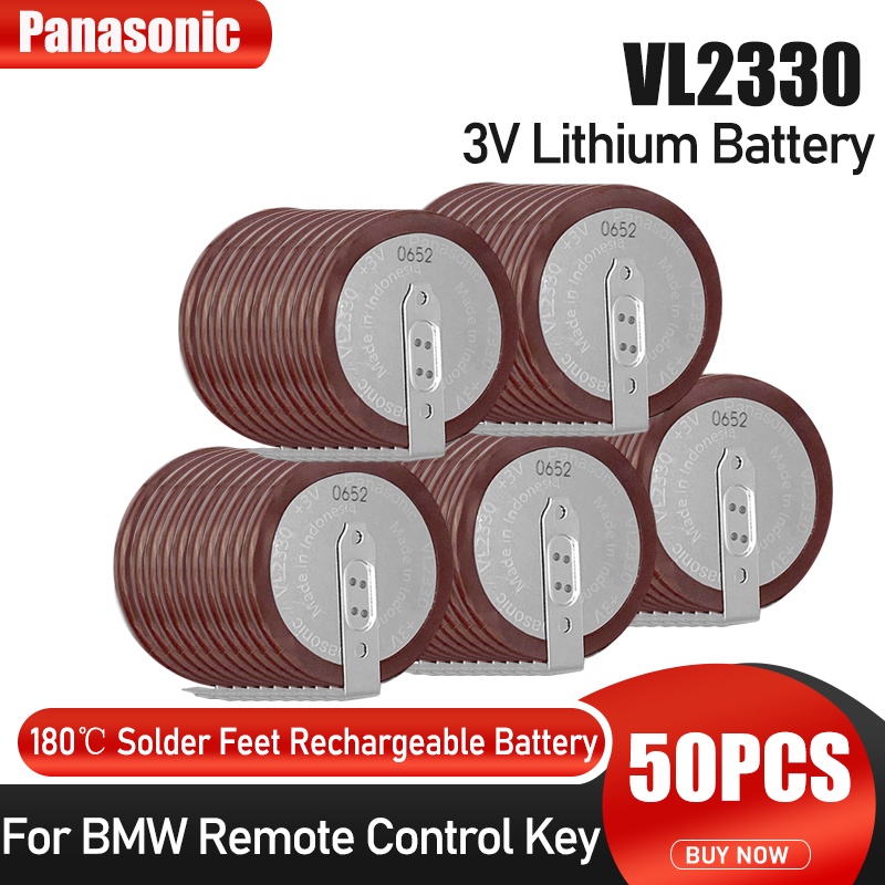 50PCS Original Panasonic VL2330 2330 3V Lithium Rechargeable Battery ...