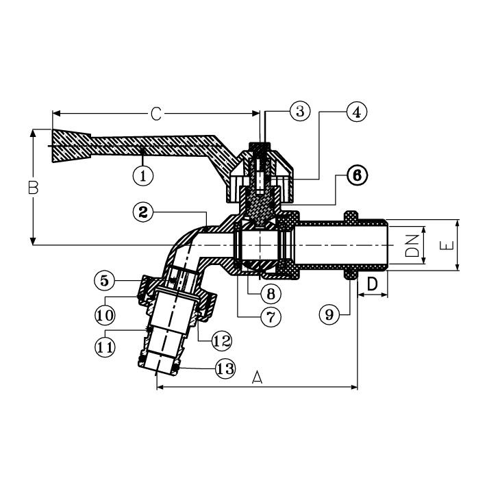 ก๊อกสนาม ก๊อกน้ำสนาม SANWA รุ่น CKT 15 ขนาด 1/2 นิ้ว ก๊อกน้ำ ของแท้ | Shopee Thailand