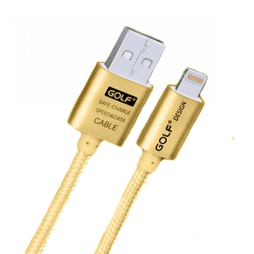 GOLF USB Data&Cable i5/i5S/i6 สายถัก -Gold | Shopee Thailand