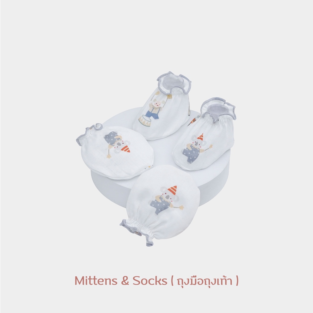 Granny Ben เซตถุงมือถุงเท้า Summer Collection TENCEL™ Muslin Mittens ...