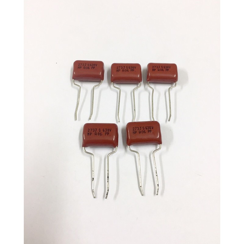 5ชิ้น 0.027UF 630V 273J=27NF ขาห่าง10mm. ไม่ล่าคาปาซิเตอร์ capacitor ...