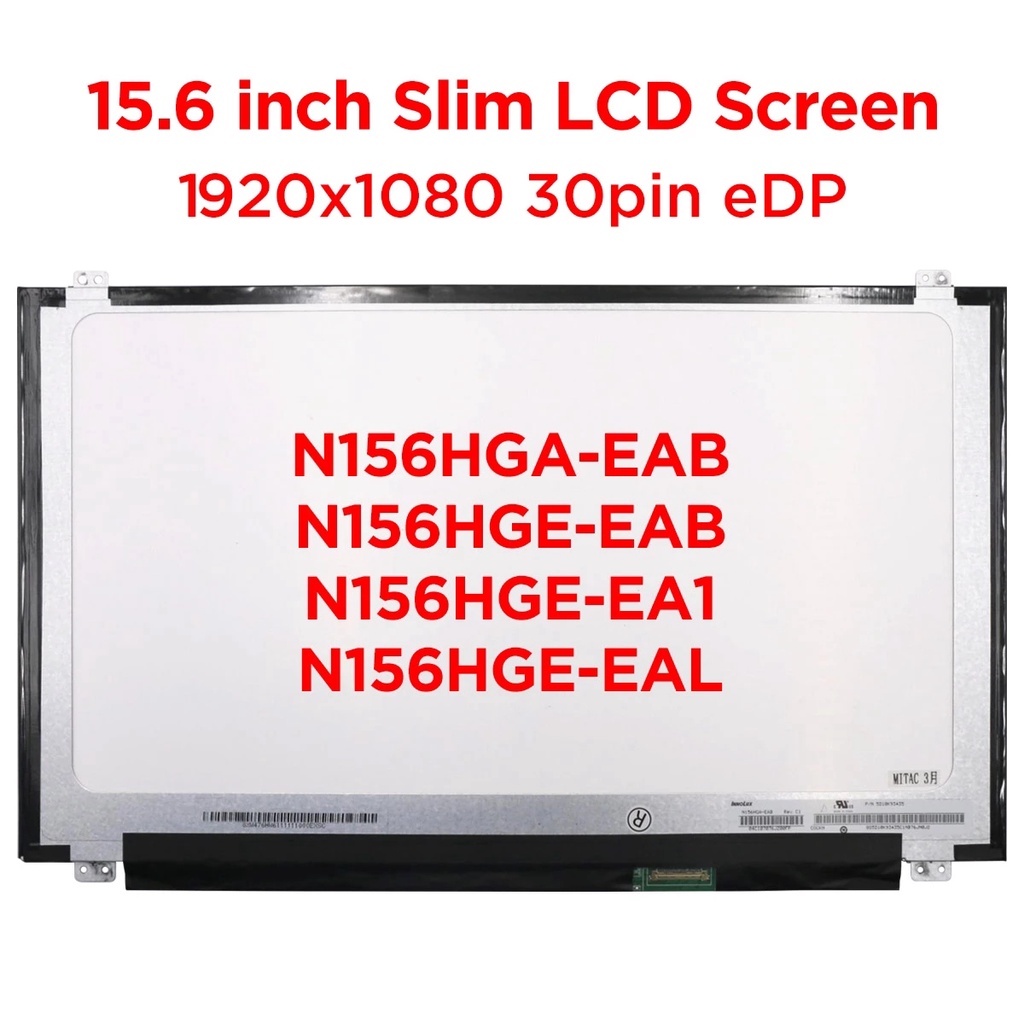15.6 inch Slim Laptop LCD Screen N156HGA-EAB N156HGE-EAB N156HGE-EBB ...