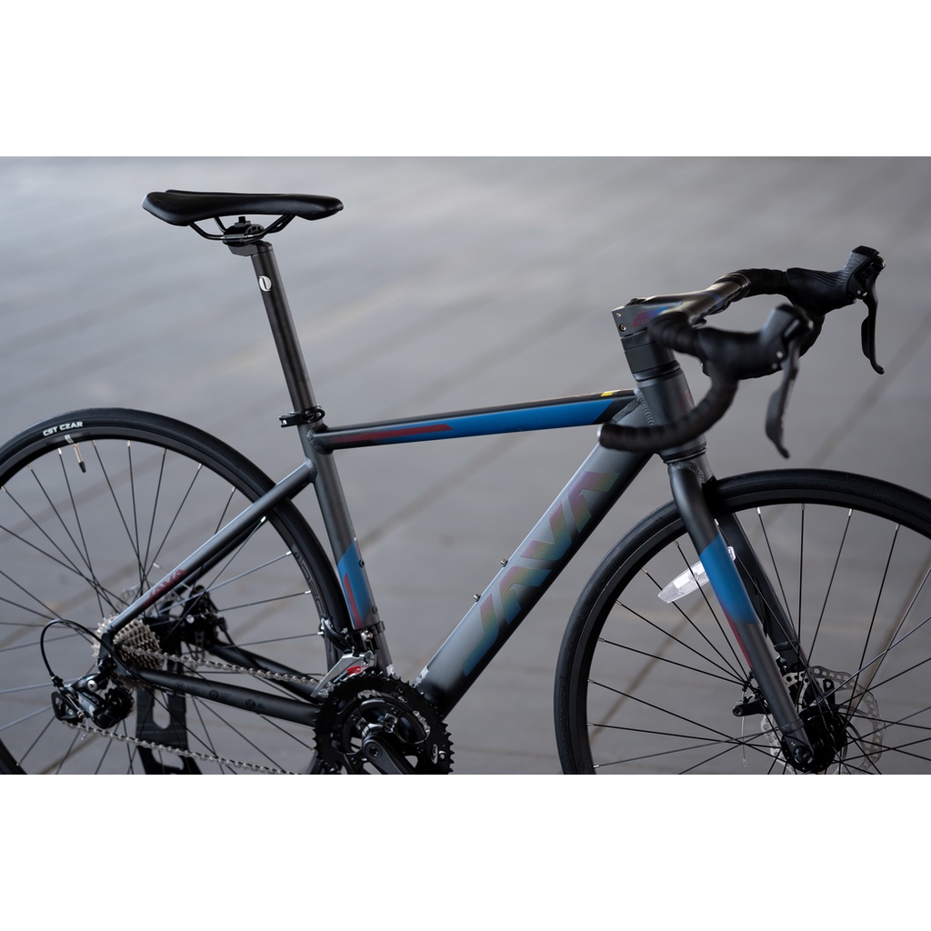 แถม 5 อย่าง!! ไฟหน้า ไฟท้าย กระติกน้ำพร้อมขา ผ้ากันโซ่! จักรยานเสือหมอบ JAVA RONDA 18speed แฮนด์ ...