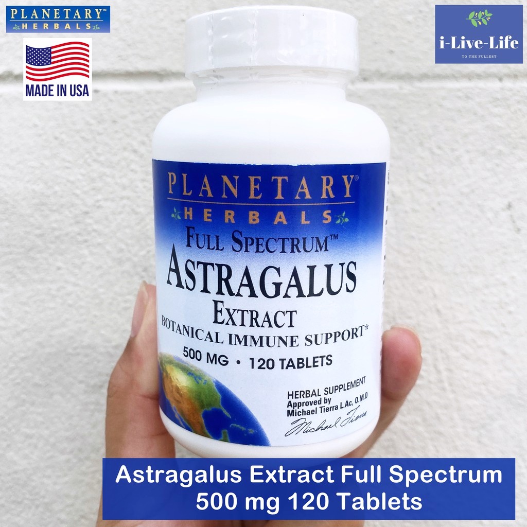 อึ้งคี้ Astragalus Extract Full Spectrum 500 mg 120 Tablets - Planetary ...