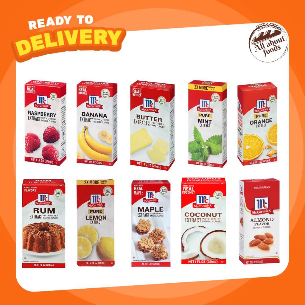 McCormick Extract กลิ่นสำหรับประกอบอาหาร ขนาด 29 59 ml มีให้เลือก 11 ...
