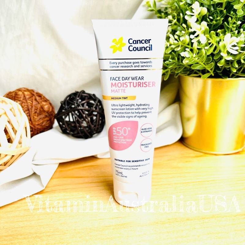 ครีมกันแดด Cancer Council Face Day Wear Moisturizer SPF 50+ UVA UVB ...