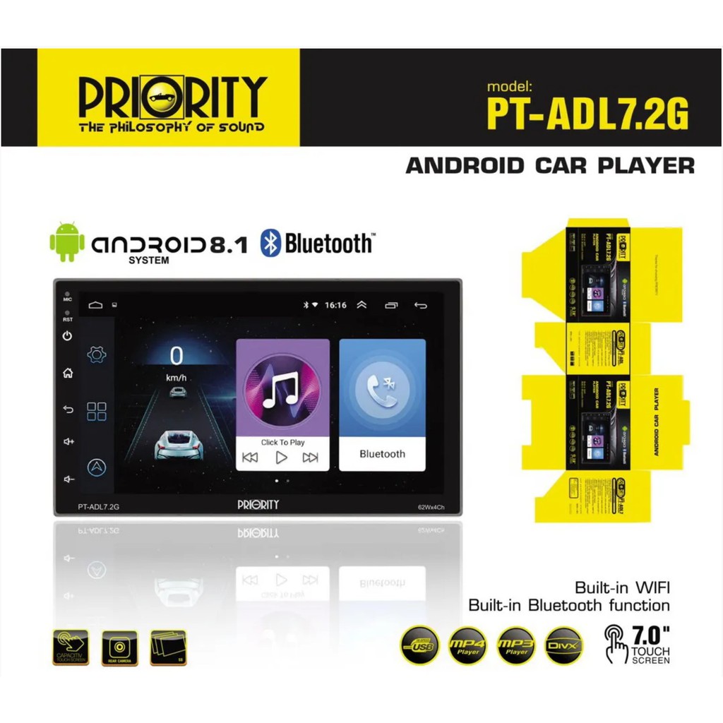 จอAndroid 7 นิ้ว Priority PT-ADL7.2G แบ่งชำระ 0% สูงสุด 10 เดือน | Shopee Thailand