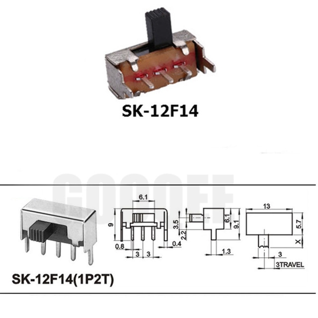 สวิตช์สไลด์เกียร์ ขนาดเล็ก SS12D00 จำนวน 5 10 ชิ้น | Shopee Thailand