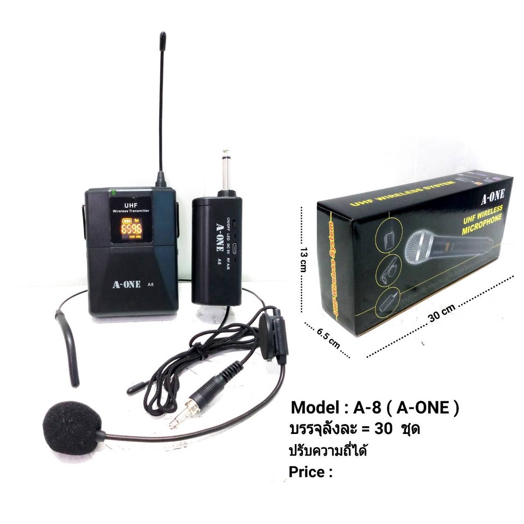 ไมค์คาดศรีษะ ไมค์ลอยแบบคาดศรีษะ ไมโครโฟนไร้สาย WIRELESS MICROPHONE รุ่น ...
