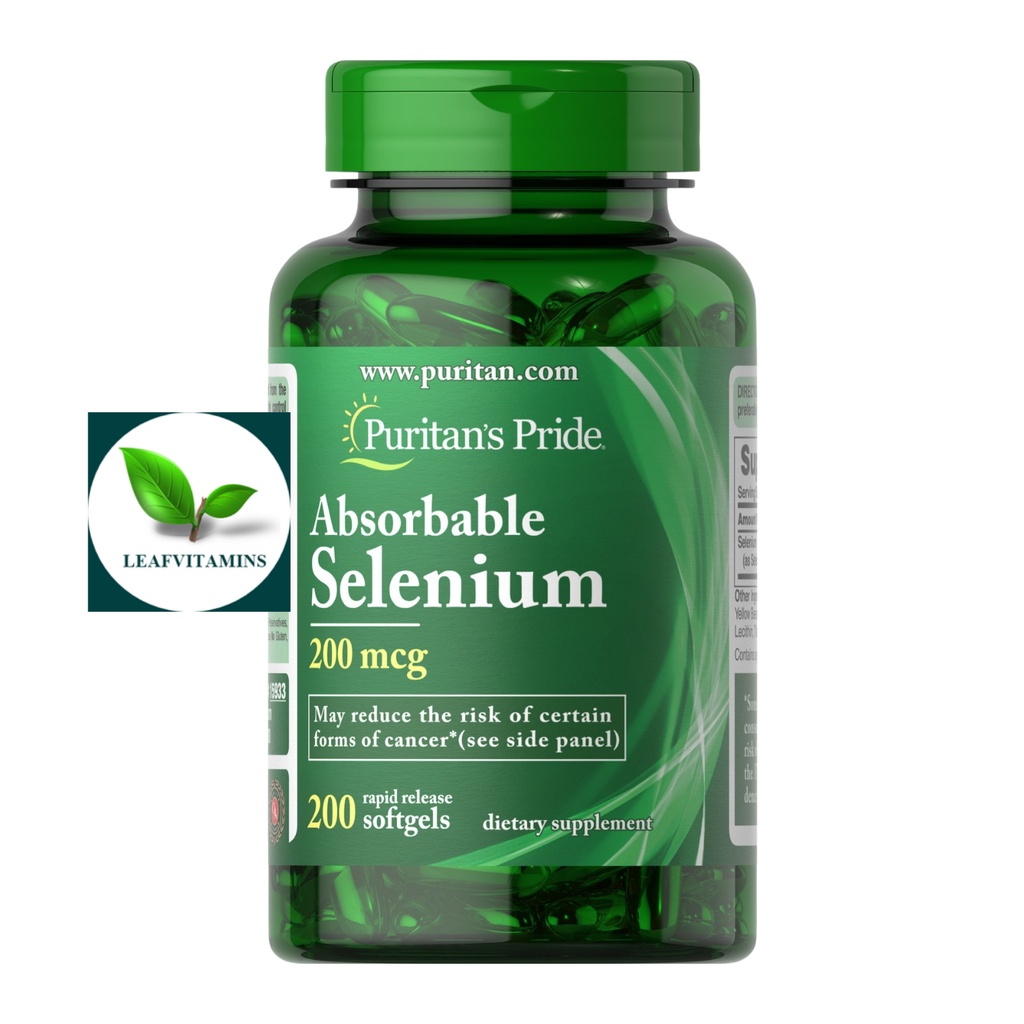 Puritan's Pride Selenium 200 mcg , Absorbable Selenium 200 mcg | Shopee ...