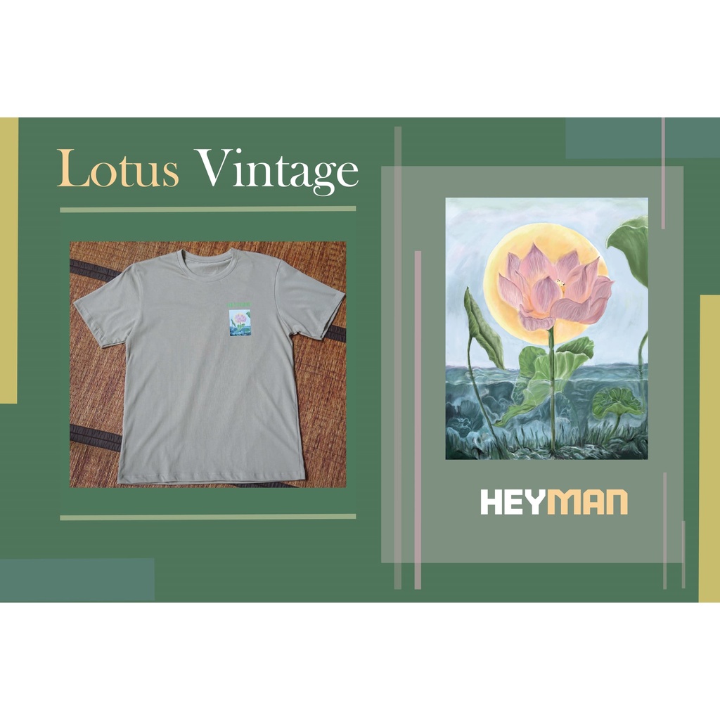 เสื้อยืด Heyman Brown Tone ลาย "บัวพ้นน้ำ"ผ้าคอตตอน 100% สัญลักษณ์แห่ง ...
