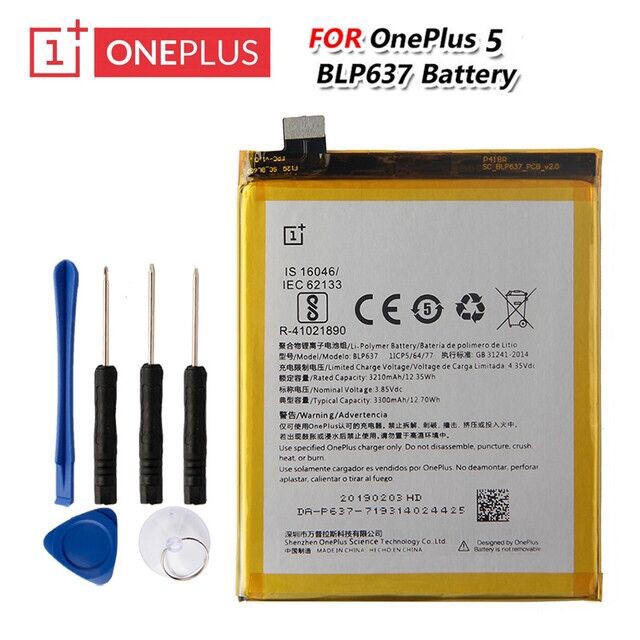 แบตเตอรี่ OnePlus 5T One plus 5 battery BLP637 3300mAh บประกัน 3 เดือน ...