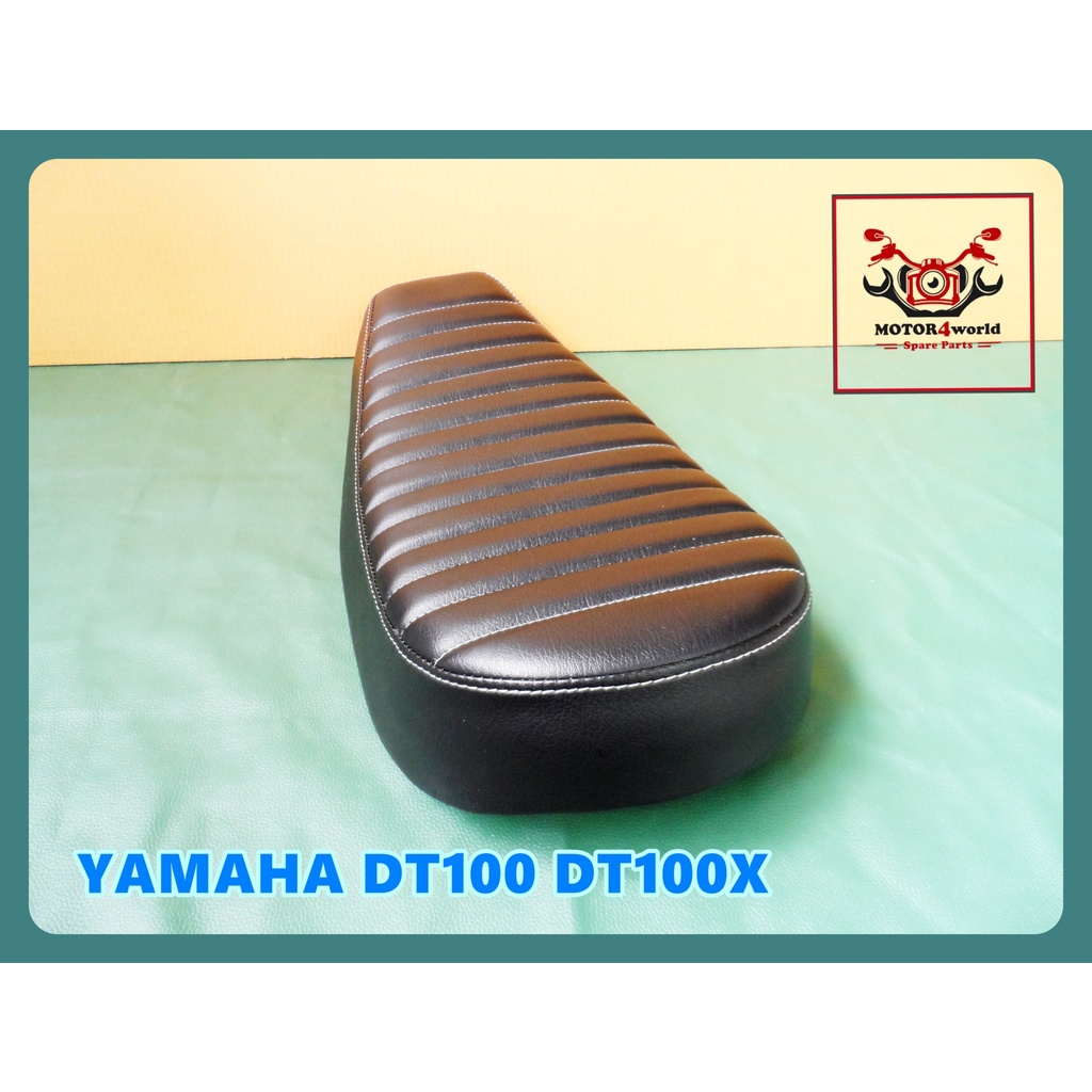 "BLACK" COMPLETE DOUBLE SEAT with "WHITE" STITCHING Fit For YAMAHA ...