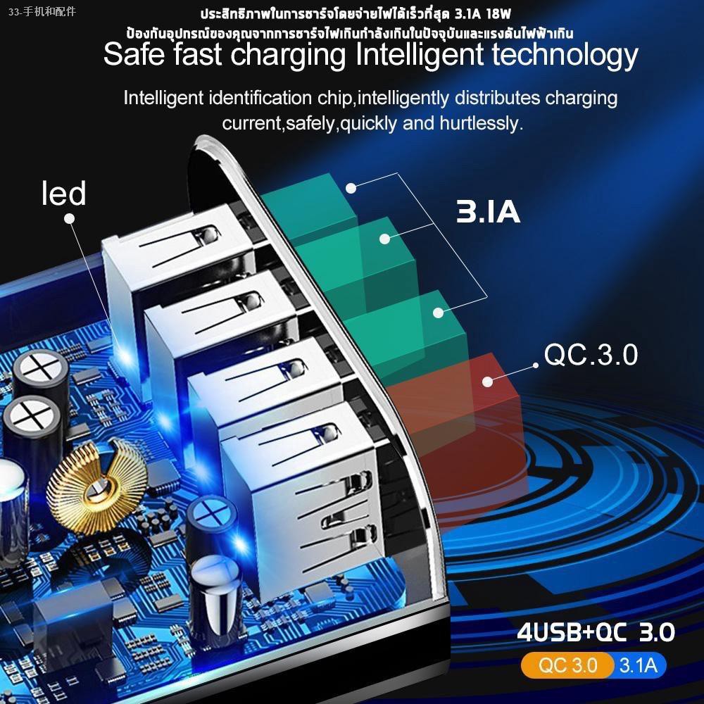 Galaxy Fast Charging adapter USB QC 3.0 4USB หัวชาร์จ หัวชาร์จเร็ว หัวชาร์จมือถือ อแดปเตอร์ชาร์จ ...