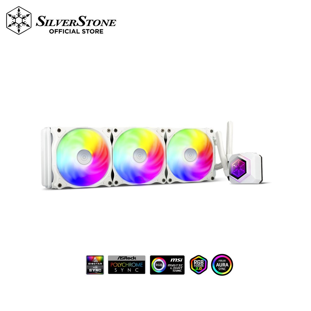 SILVERSTONE PERMAFROST PF360 ARGB CPU COOLING AIO - WHITE | Shopee Thailand