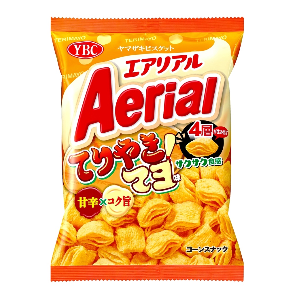 YBC Aerial corn snack ขนมอบกรอบ รสชีสเชดดาร์ รสเข้มข้น ขนมกรุบกรอบ 4 ...