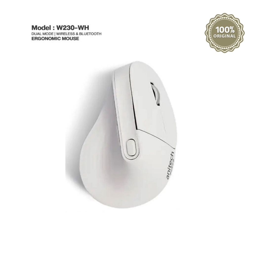 [มีประกัน] Anitech แอนิเทค W230 Vertical Ergonomic Mouse ชนิดแบบ 2 ฟังก ...