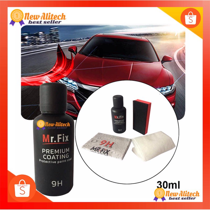 9H - MR.FIX Black เคลือบแก้ว เคลือบเซรามิกรถแท้ 9H - MR.FIX Black Premium Coating 30ml (รุ้นใหม่ ...