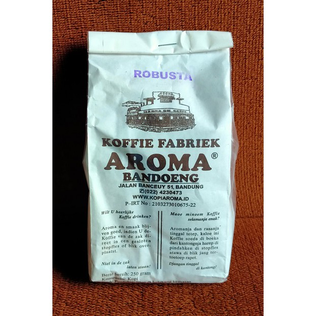 กาแฟ Arabica/robusta 250gr - AROMA BANDUNG Fresh Original Fine Milled ...