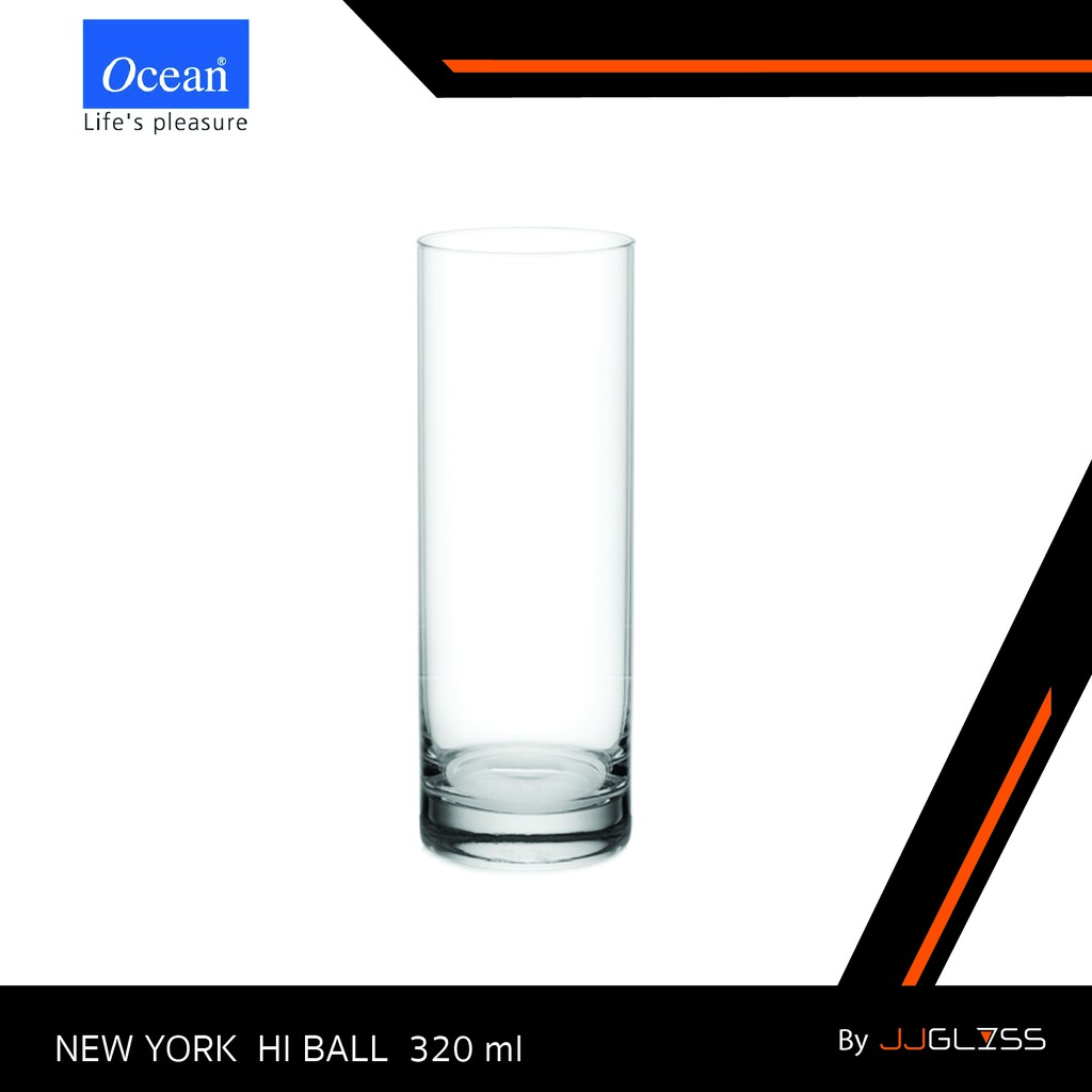 JJGLASS - (Ocean) B07811 New York 11 1/4oz. (320ml.) แก้วน้ำ แก้วทรงสูง ...