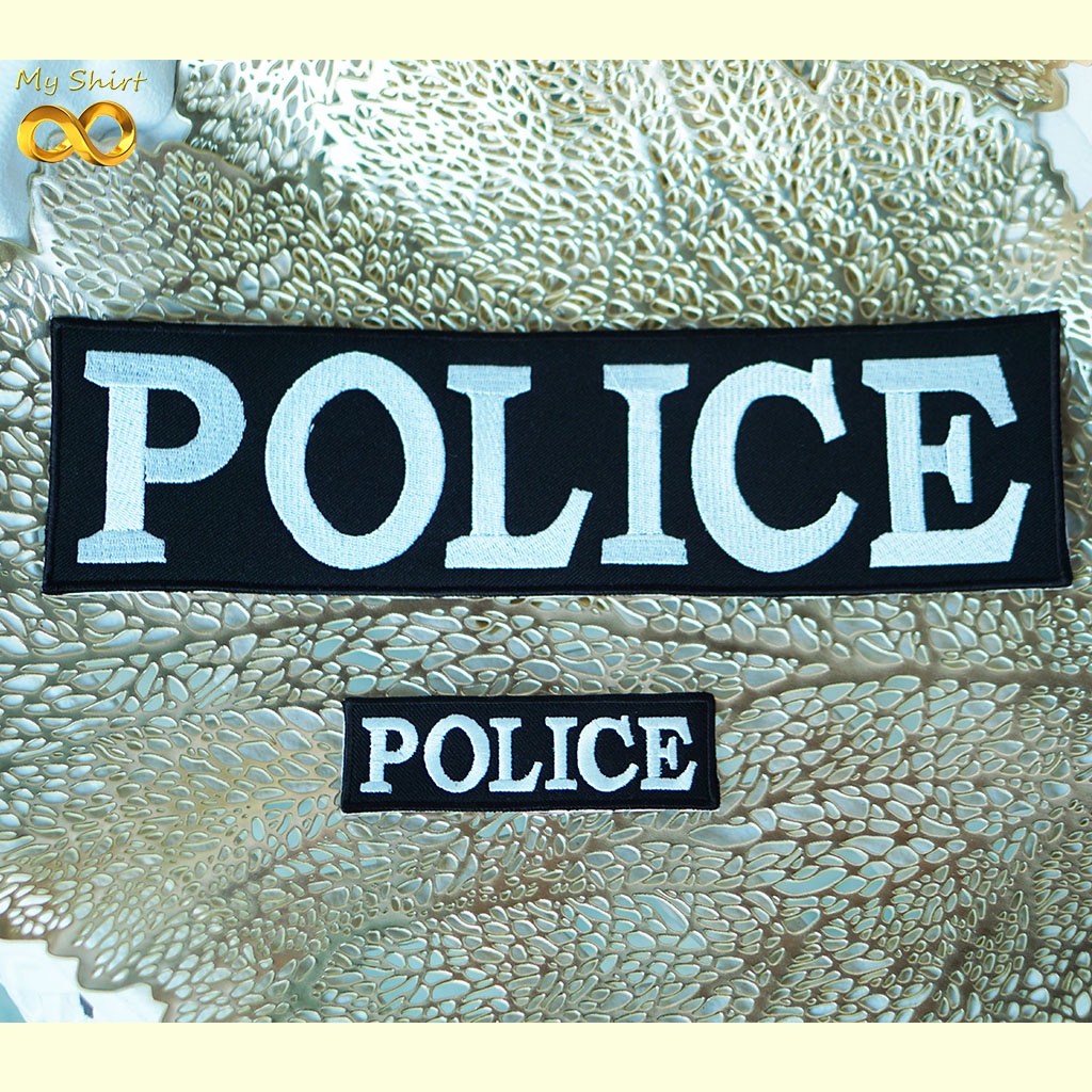 อาร์ม POLICE อาร์มตำรวจ 28x7.5 ซ.ม. และ 8x3 ซ.ม. | Shopee Thailand