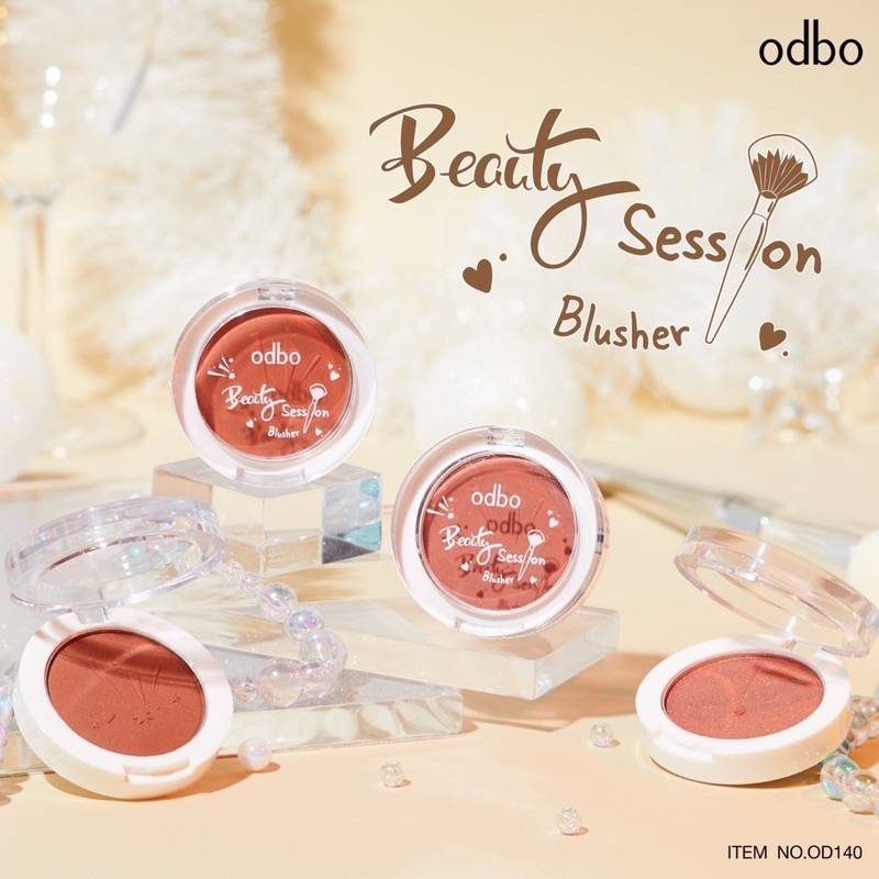 ปัดแก้มOdbo OD140 Beauty session Blusher ปัดแก้ม odbo โอดีบีโอ บิวตี้ เซชชั่น บลัชเชอร์ OD140 ...