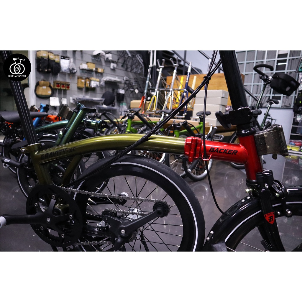 Backer Gravity XC จักรยานพับ 16" ล้อหน้าคาร์บอน เกียร์ดุม 6 สปีด | Shopee Thailand
