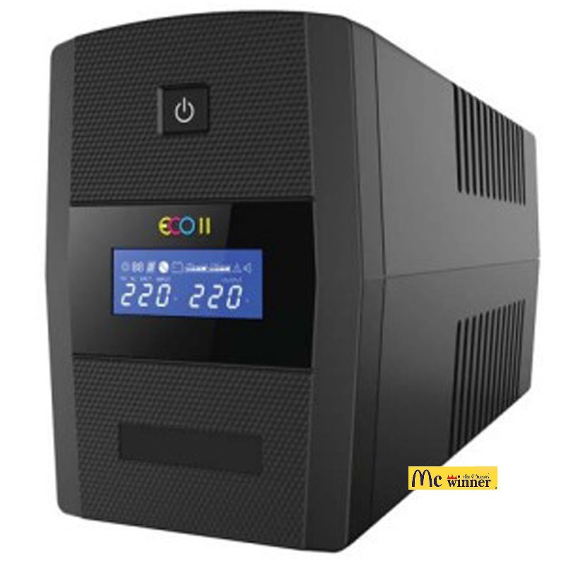 UPS(เครื่องสำรองไฟฟ้า) SYNDOME รุ่น ECO-II-1K LCD (1000VA/630WATT) - รับประกัน 2 ปี Onsite ...