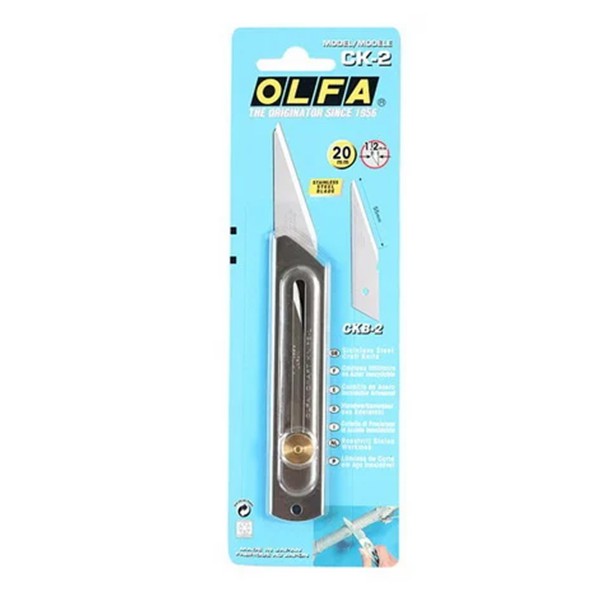 OLFA โอฟ่า รุ่น CK-2 มีดคัตเตอร์ด้ามสแตนเลสงานไม้ตอนกิ่ง | Shopee Thailand
