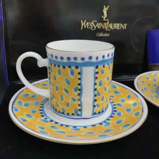 ชุดแก้วกาแฟ YSL YVES SAINT LAURENT COFFEE TEA CUP SET | Shopee Thailand