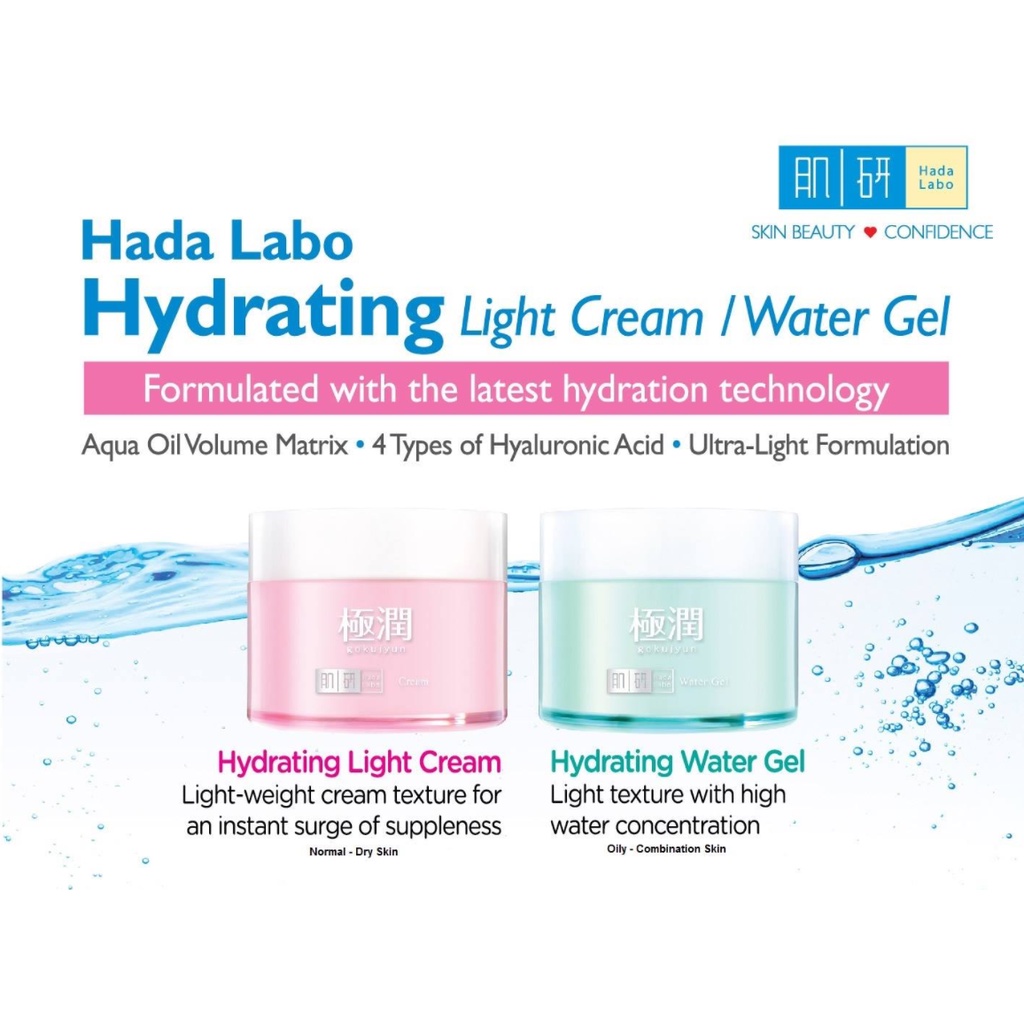 Hada Labo Hydrating Light Cream / Hydrating Water Gel 14g | Shopee Thailand
