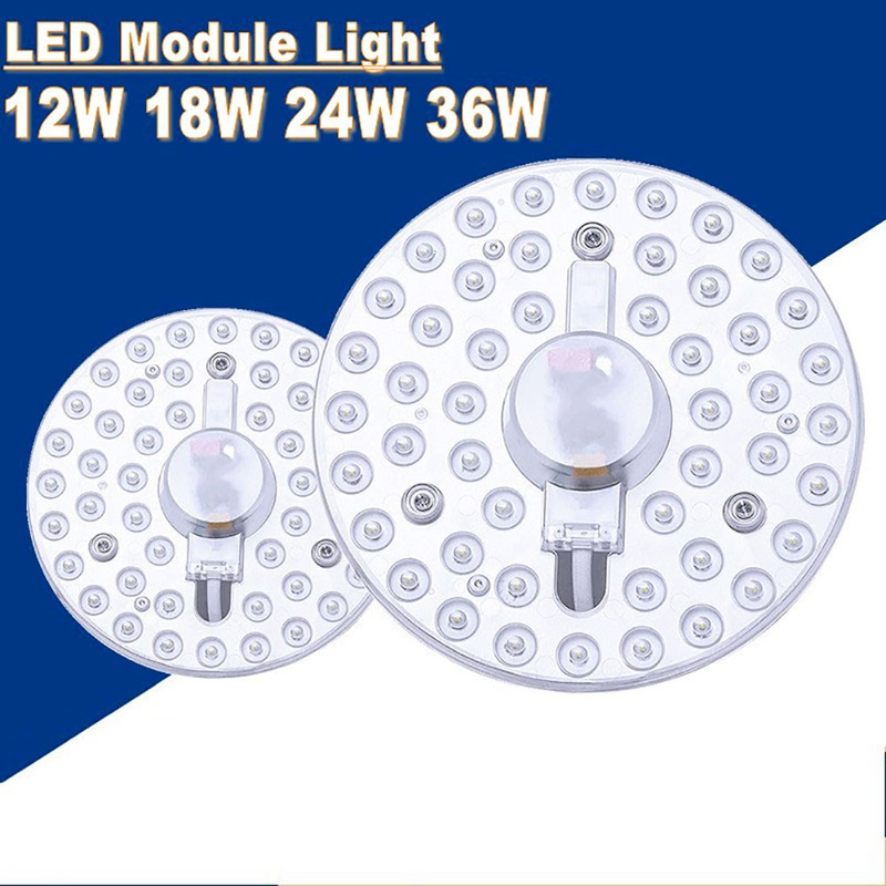 แผงโมดูลไฟเพดาน LED 12W 18W 24W 36W ทรงกลม ประหยัดพลังงาน สําหรับติดผนังบ้าน ในร่ม | Shopee Thailand