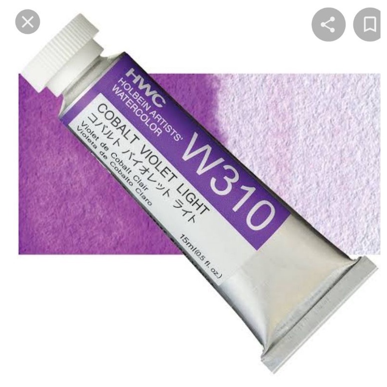 Cobalt violet light 5ml/15ml (W110/W310) Series F สีน้ำ โฮลเบน (โฮลุเบน ...