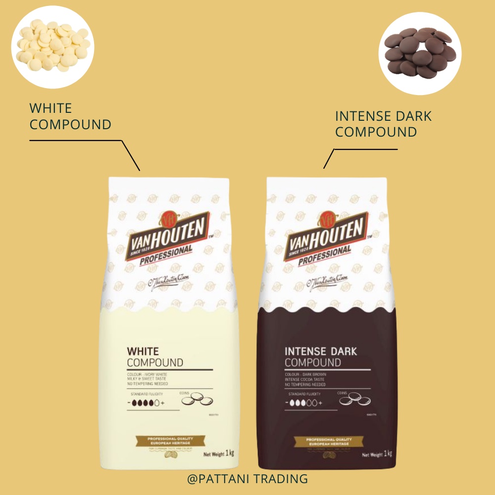 VAN HOUTEN [Dark/White/Milk] Compound Coin 1Kg ดาร์ก/ไวท์/มิลค์ คอมพา ...