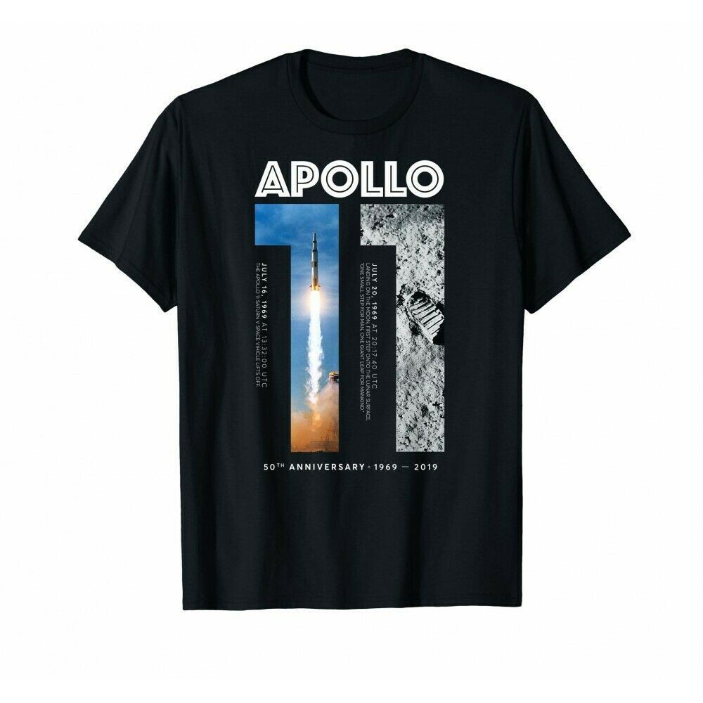 Apollo 11 Anniversary Moon Landing Series เสื้อยืดลําลอง แขนสั้น คอกลม ...