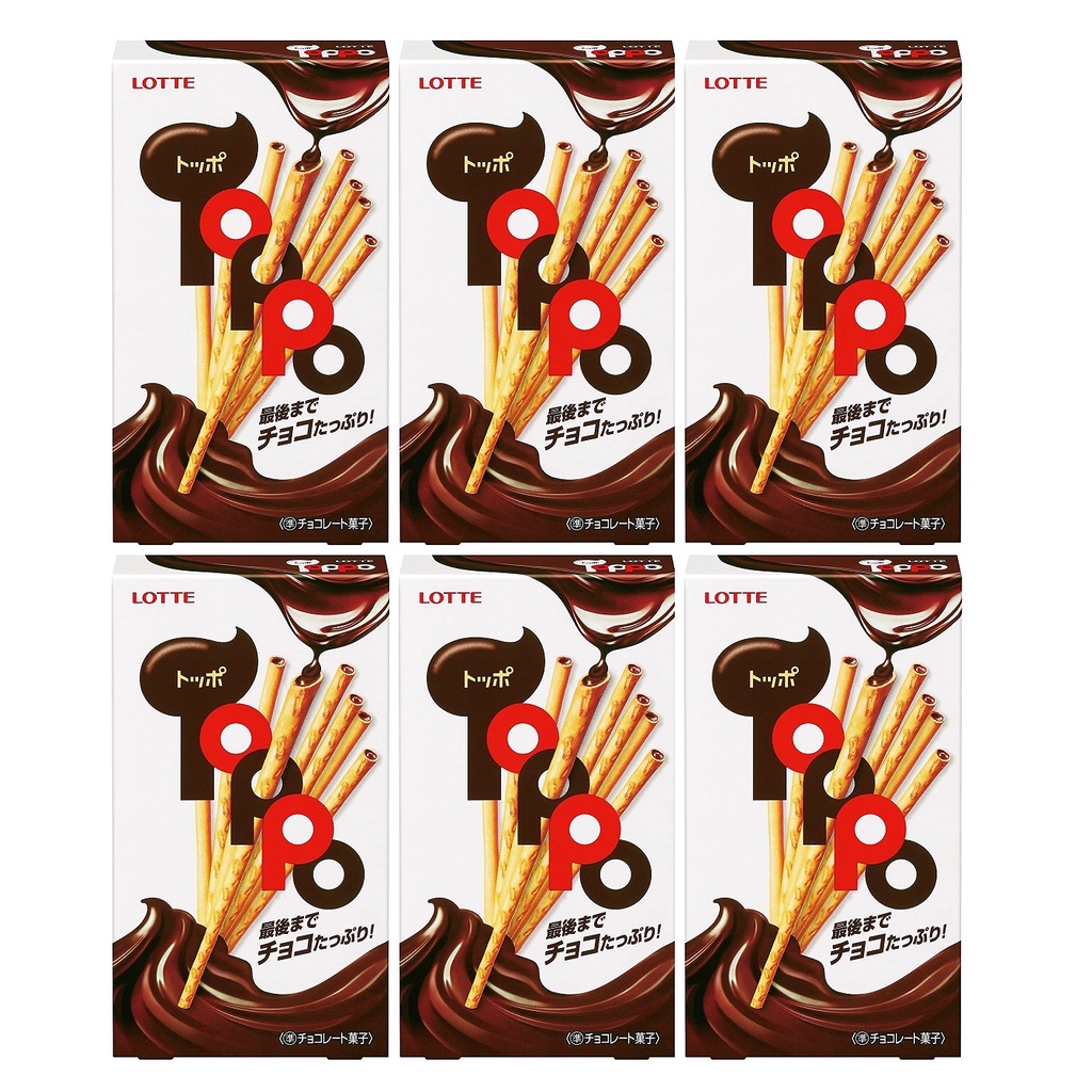 Lotte Toppo milk chocolate flavoured sticks x6 packs DIRECT FROM JAPAN ...