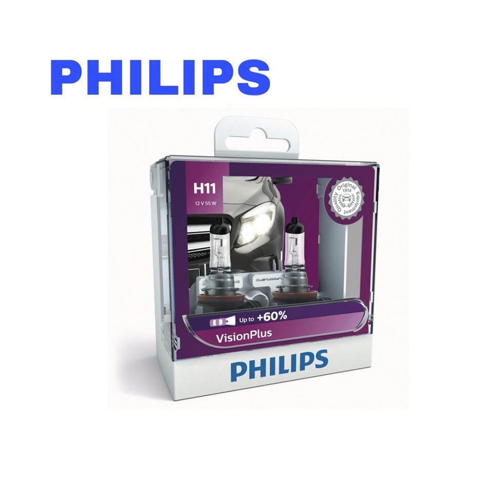 PHILIPS Vision Plus +60% ขั้ว H1 H3 H4 H7 H11 HB3 HB4 รับประกัน 6 เดือน ถูกที่สุดแล้ว | Shopee ...
