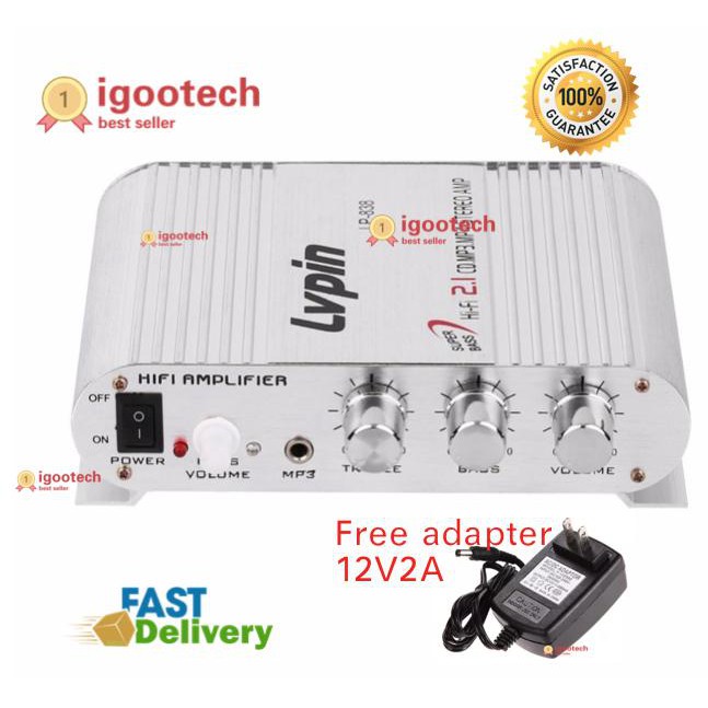 igootech Lvpin lp-838 ตัวยอดฮิต 2.1 CH มีช่องต่อซับเบสแยก ตัวเครื่องสีบรอนส์ แถมอะแด็ปเตอร์ Free ...