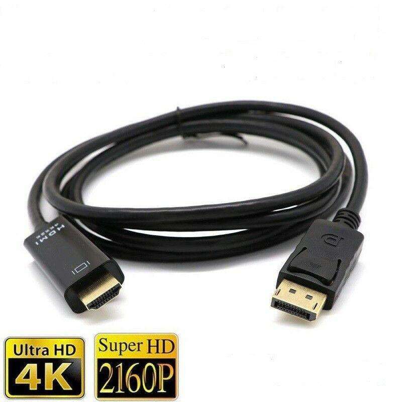 4K*2K HDMI Cable 1.8m DisplayPort Display Port PC DP to HDMI Male to ...