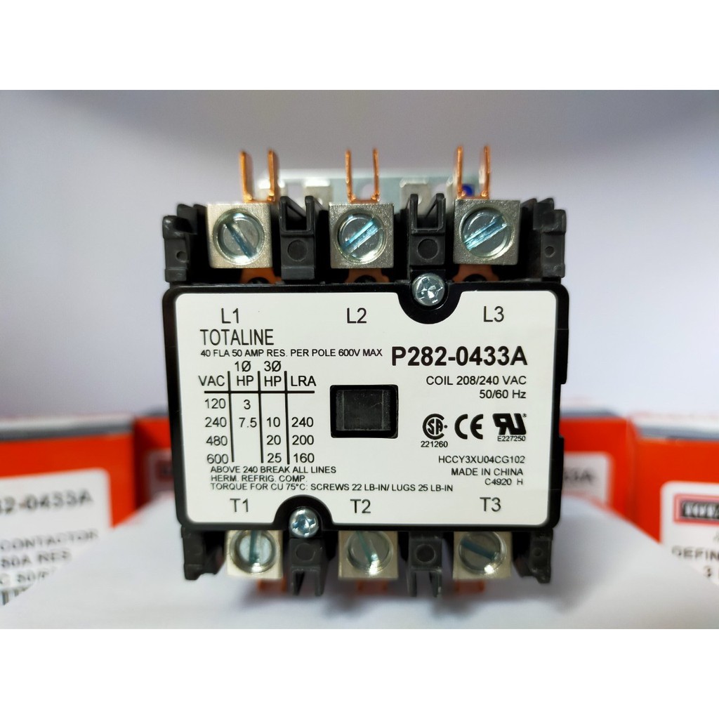 แมกเนติกคอนเเทคเตอร์ ยี่ห้อ Totaline 3P 40A P282-0433Aแมกเนติกเเอร์ ...