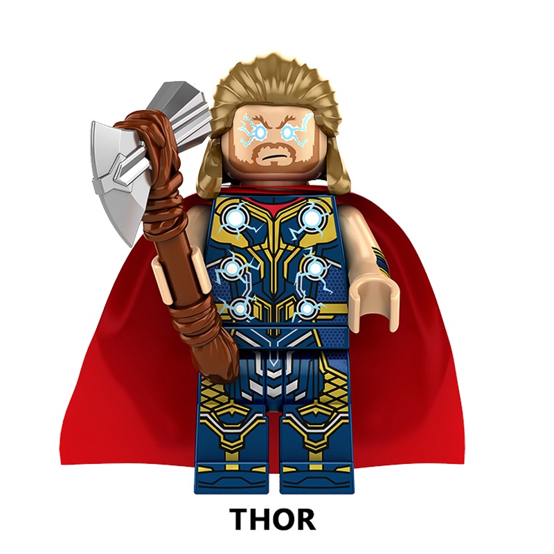 ของเล่นบล็อกตัวต่อ รูปภาพยนตร์ Marvel Thor Love and Thunder ขนาดเล็ก ...