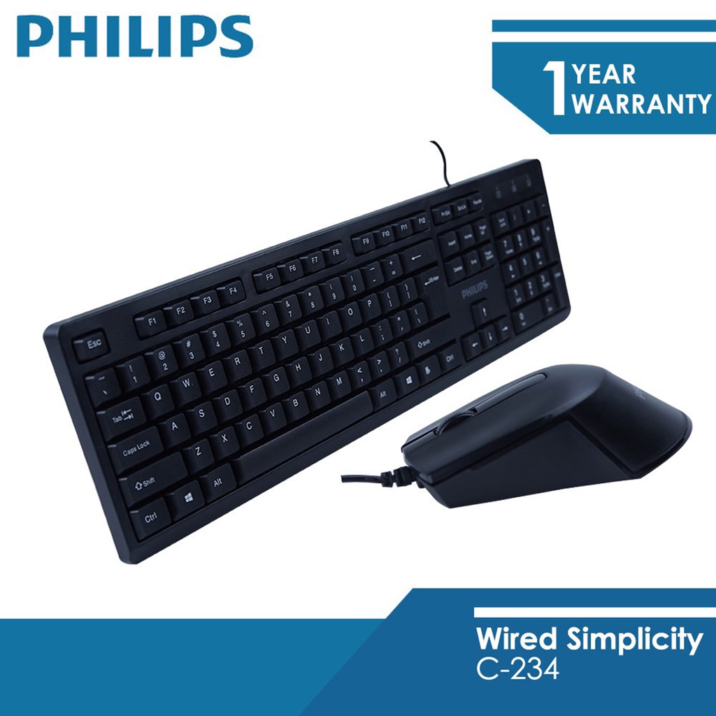 Philips SPT C234 คีย์บอร์ด เมาส์ keyboard and mouse | Shopee Thailand