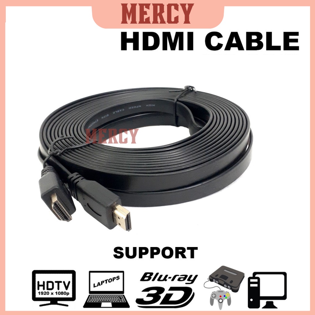 สายแบน HDMI 5 เมตร / สาย HDMI เป็น HDMI / สาย HDMI TV 5 เมตร | Shopee Thailand