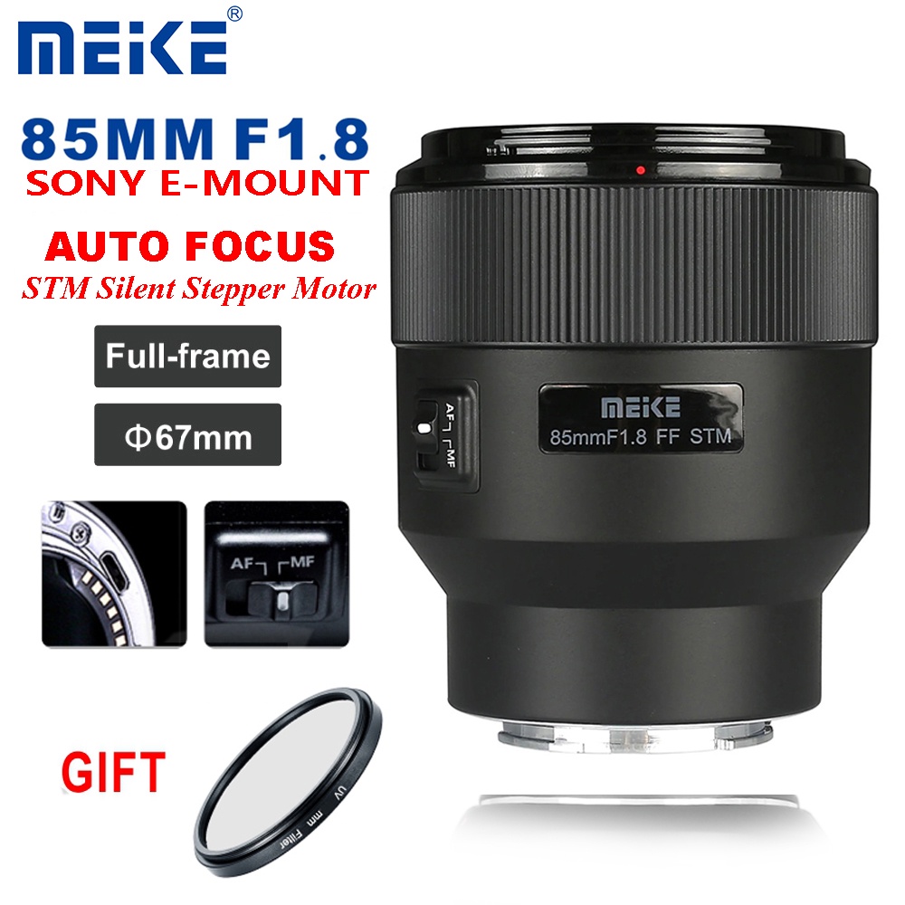 Meike เลนส์โฟกัสอัตโนมัติ 85 มม. F/1.8 สําหรับกล้อง Sony E-Mount A7 A7II A7R A7M4 A7R4 A7M3 ...