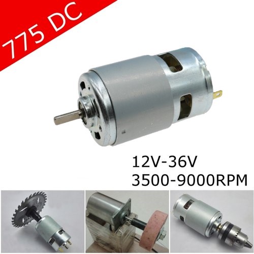 775 RS775 DC Motor 12v - 30v 3500-9400RPM Ball Bearing High Torque D ...